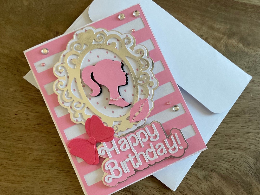 Handmade Barbie Style Birthday Card - Etsy