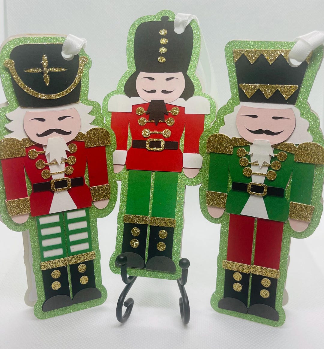 Set of 3 Nutcracker Gift Tags Red, Green and Gold Christmas Gift Tag ...