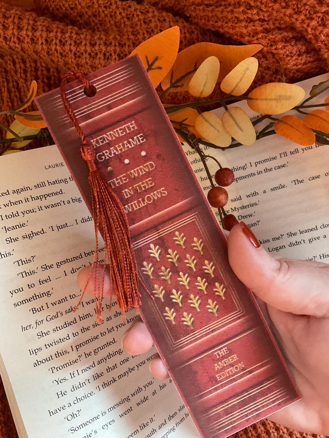 The Wind in the Willows Book Spine Bookmark Cozy Autumn Fall Vibes ...