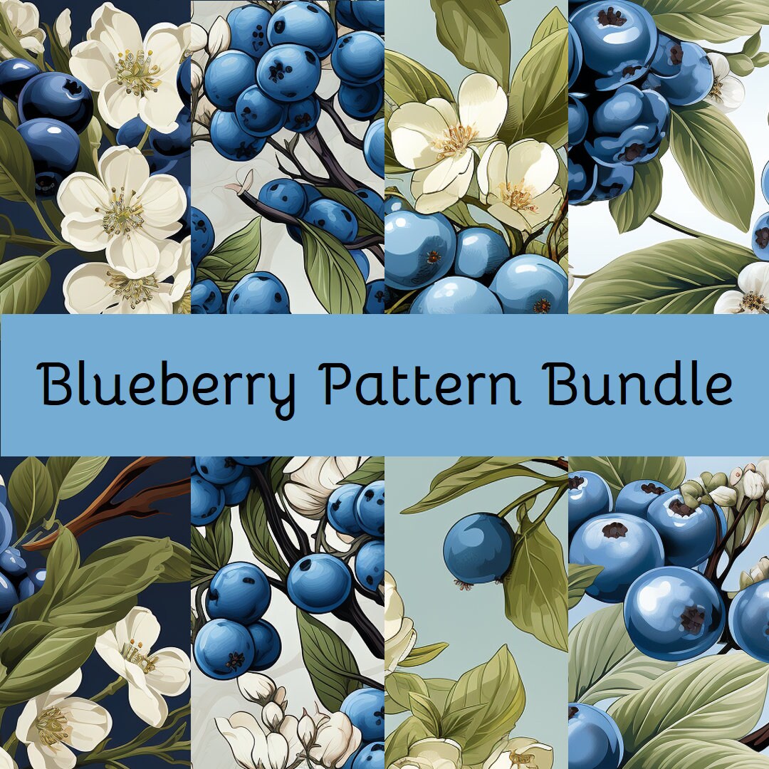 Blueberry Pattern Bundle - Etsy