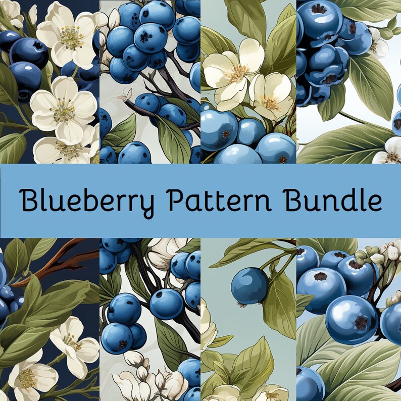 Blueberry Pattern Bundle - Etsy