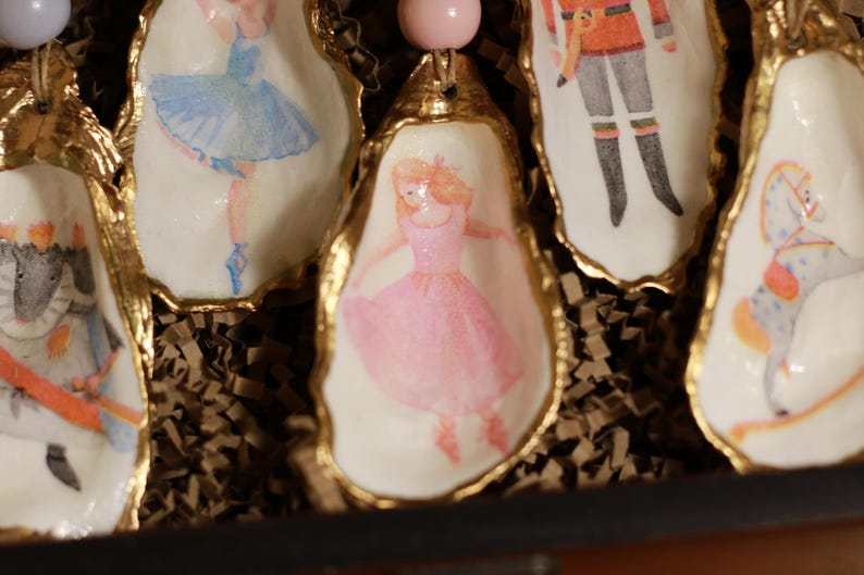 The Nutcracker Ballet Oyster Shell Ornaments - Set of 6 - Item # 1201 ...