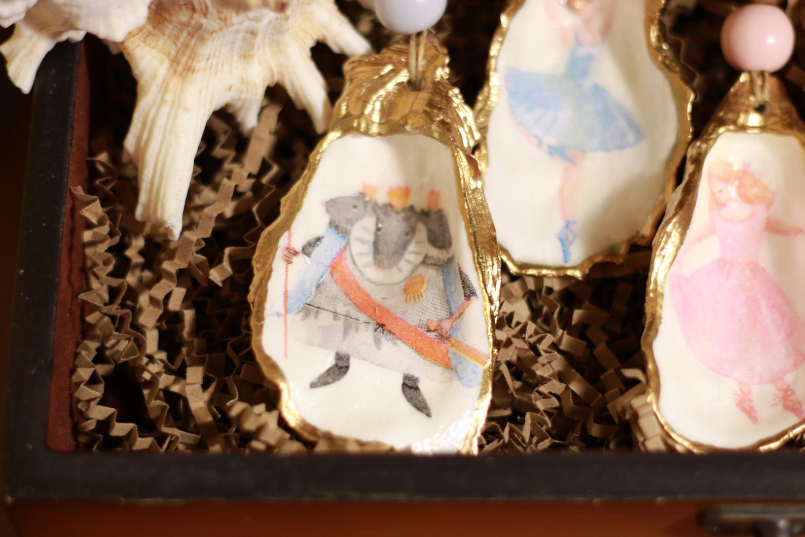 The Nutcracker Ballet Oyster Shell Ornaments - Set of 6 - Item # 1200 ...