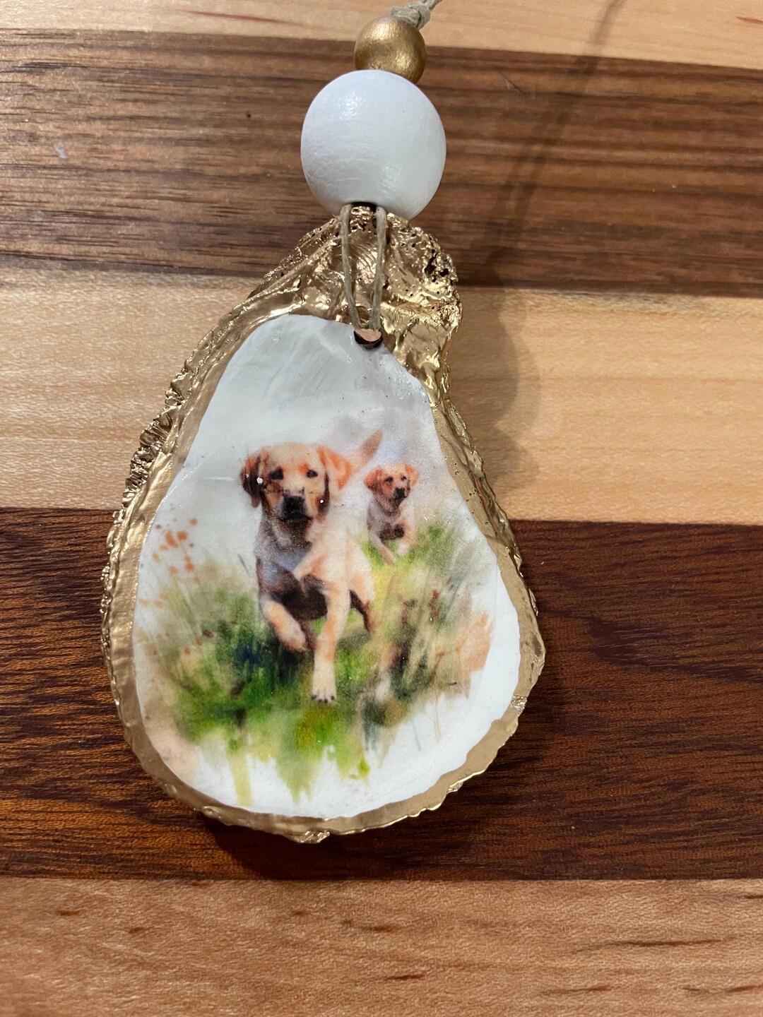 Yellow Labrador Retriever Oyster Shell Ornament - Item # 1451 D - Etsy