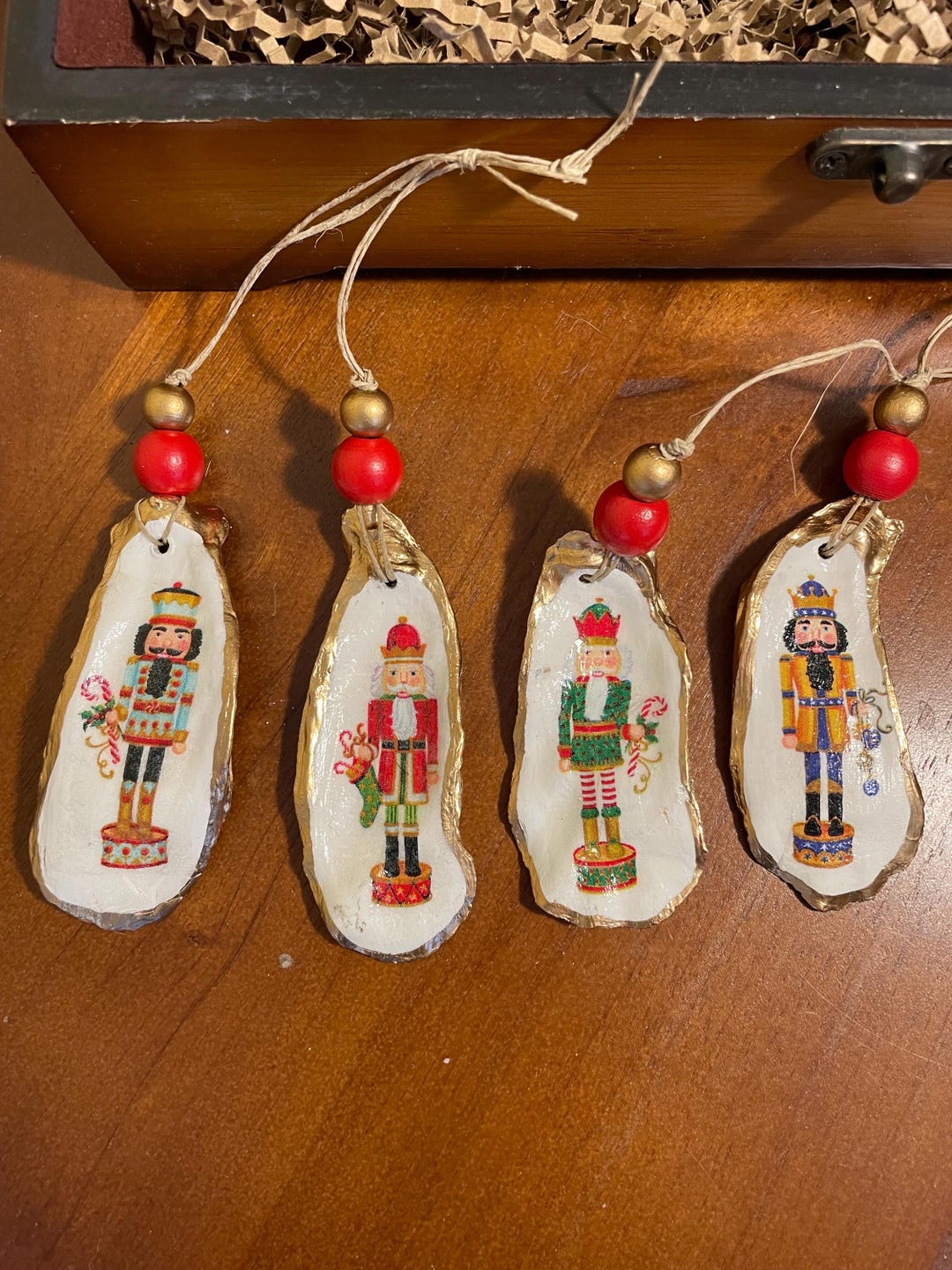 Nutcracker Oyster Shell Ornaments - Set of 4- Item # 1236 - Etsy