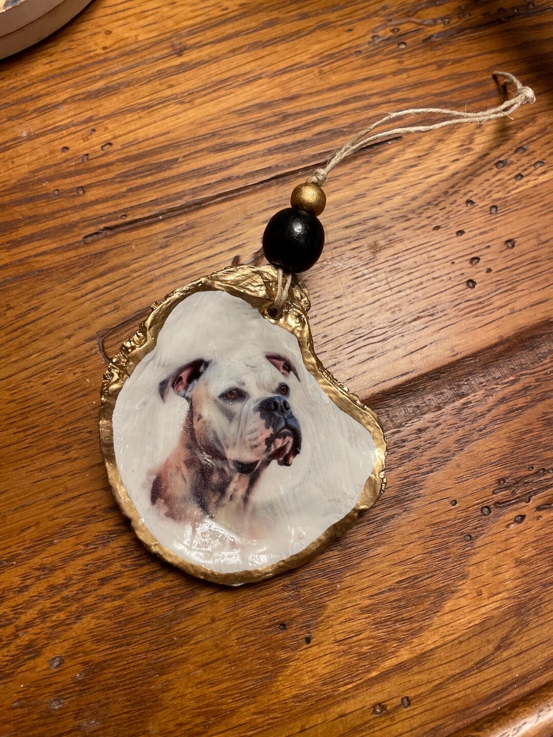 American Bulldog Oyster Shell Ornament - Item # 1483 A - Etsy