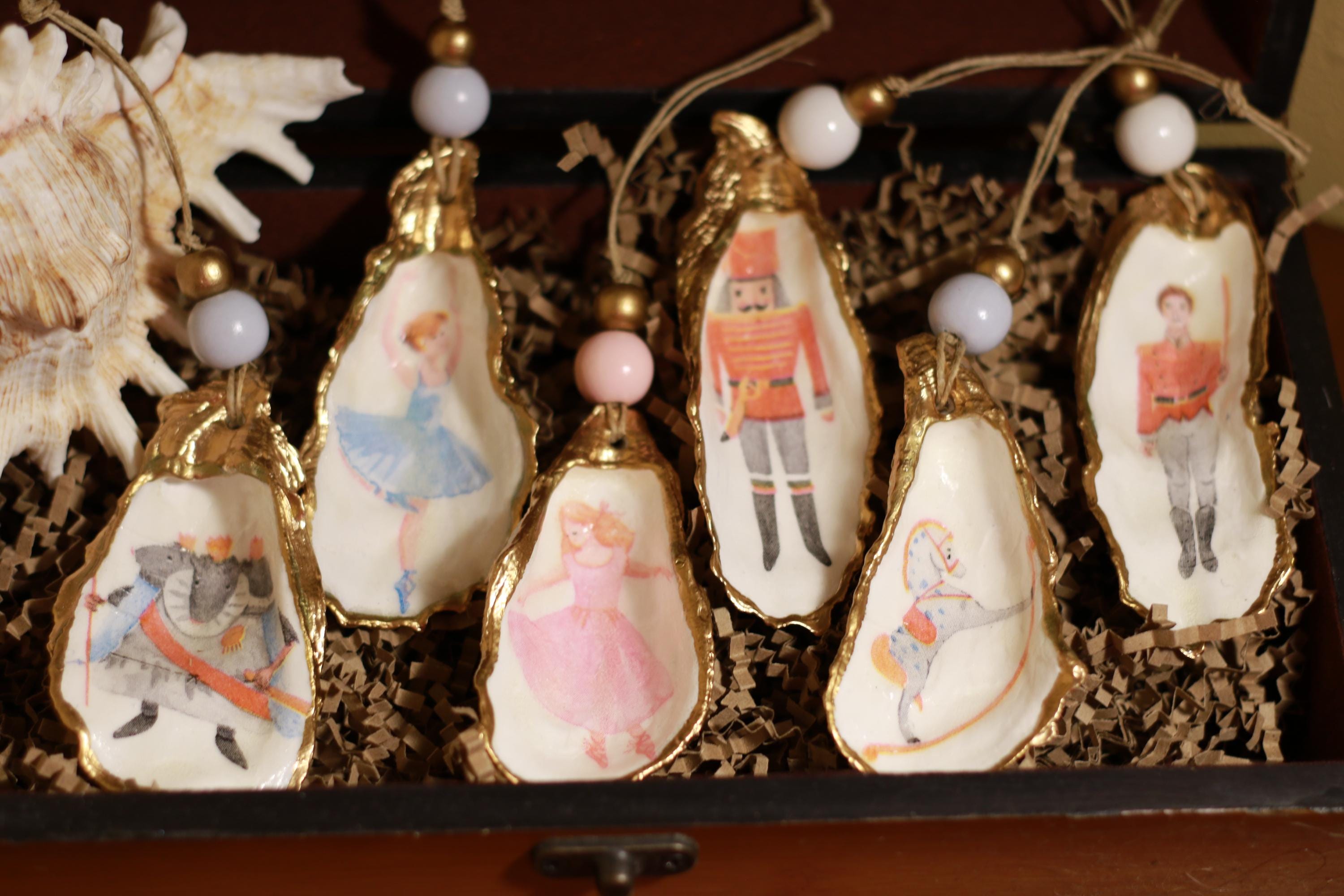 The Nutcracker Ballet Oyster Shell Ornaments - Set of 6 - Item # 1200 ...
