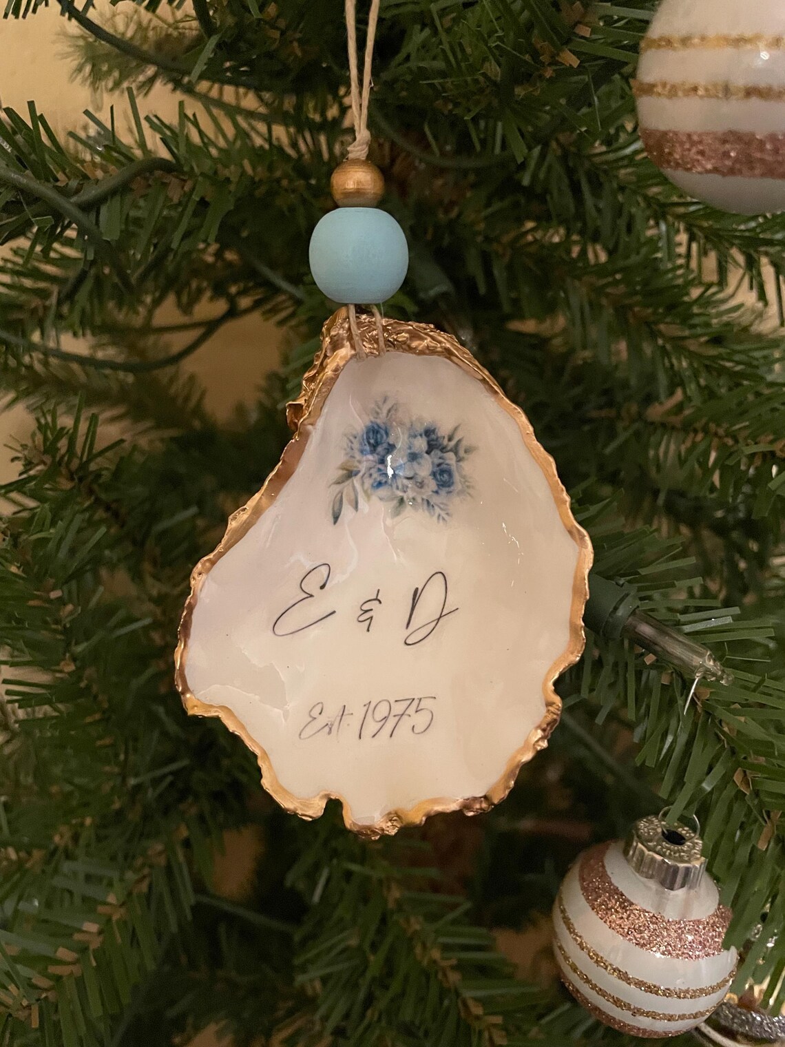 Personalized Wedding Oyster Shell Ornament - Item #4000 - Etsy