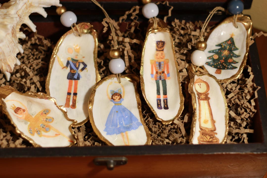 The Nutcracker Ballet Oyster Shell Ornaments - Set of 6 - Item # 1202 ...