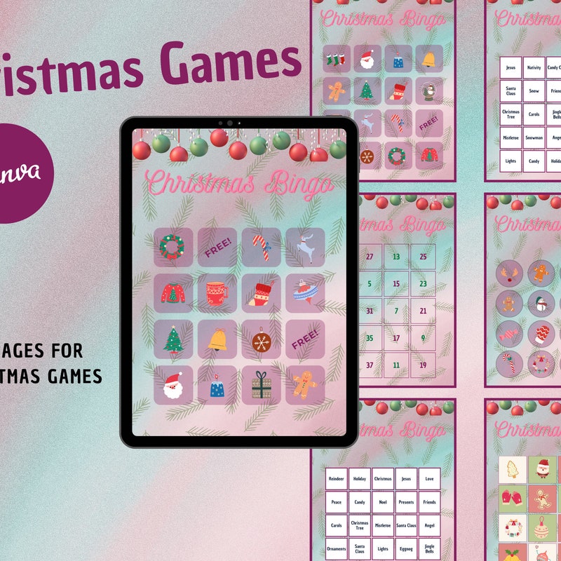 Christmas Words Bingo - Etsy