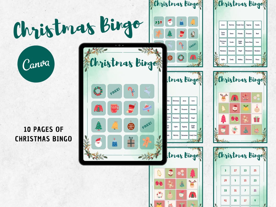 Printable Christmas Bingo Cards Editable Holiday Nativity Games for ...