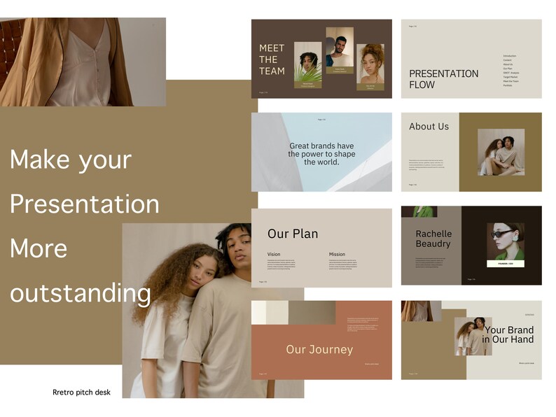 Morandi Light Brown Powerpoint Templates | Elegant Minimalist Business ...