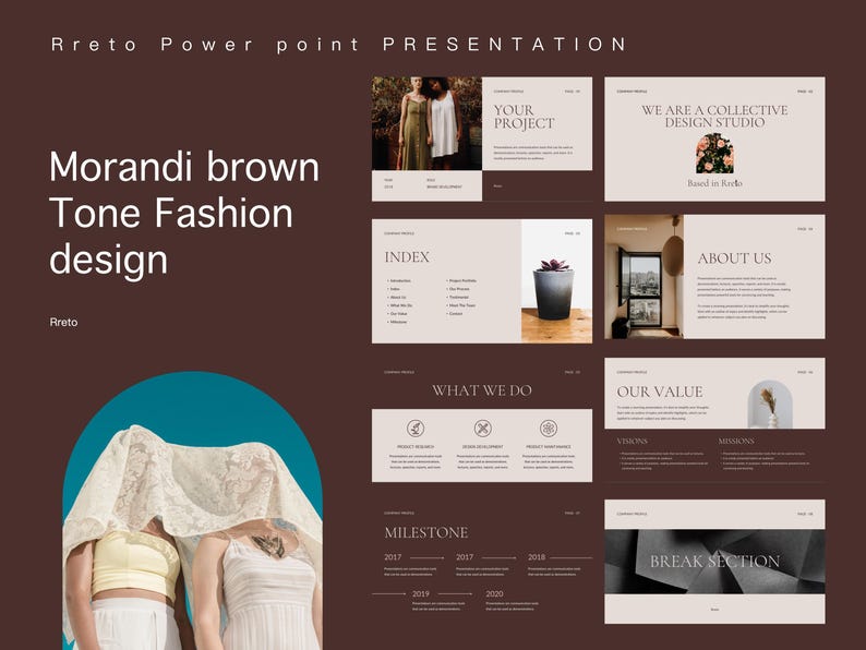Morandi Palette Powerpoint Templates | Elegant Customizable Slides for ...