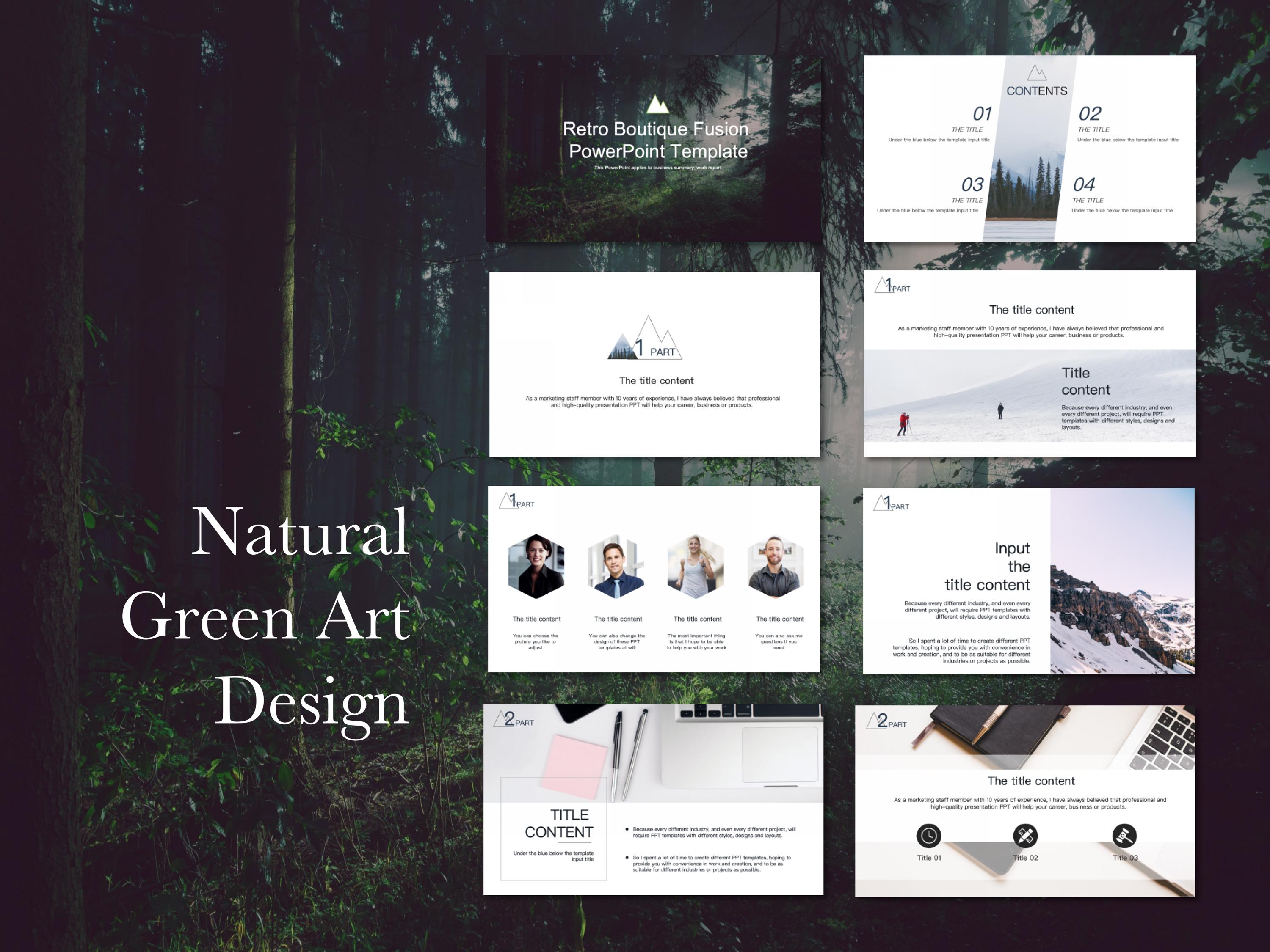 Green Nature-themed Powerpoint Presentation Template | Elegant Design ...