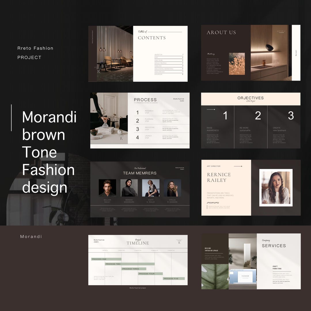 Morandi Palette Powerpoint Templates | Elegant Customizable Slides for ...