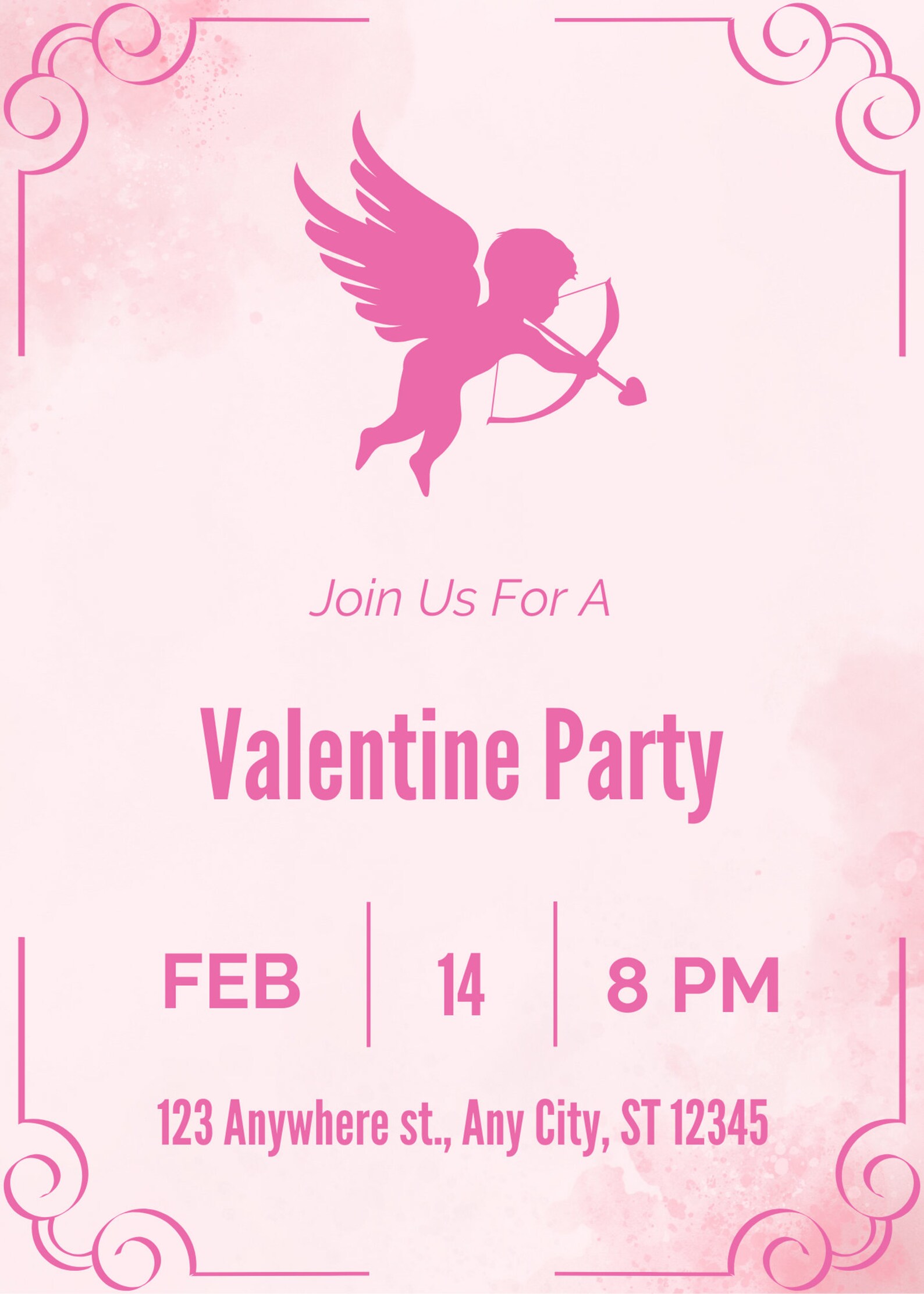 Printable Valentine's Party Invitation, Editable Template, Valentine's ...