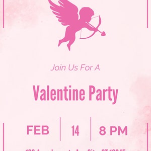 Printable Valentine's Party Invitation, Editable Template, Valentine's ...