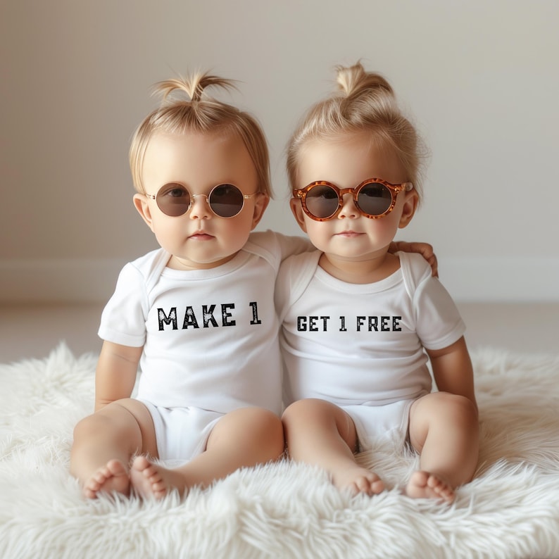 Twin Baby Bodysuit: Matching Fine Jersey Clothes - Etsy