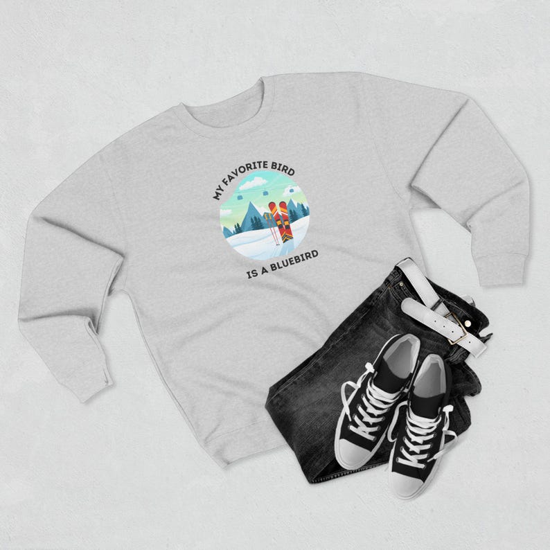 Bluebird Ski Day Sweatshirt: Winter Skiing Apparel - Etsy