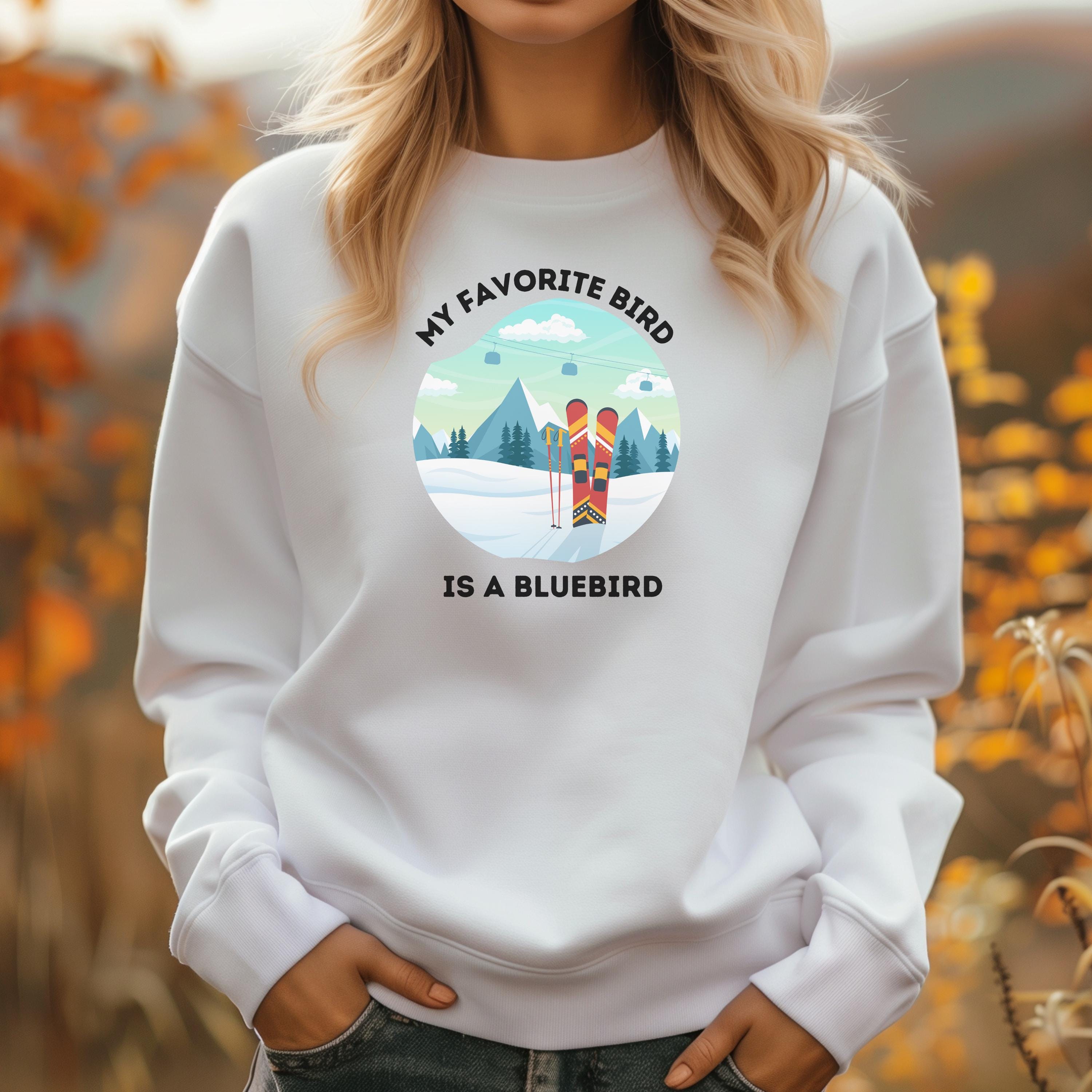Bluebird Ski Day Sweatshirt: Winter Skiing Apparel - Etsy