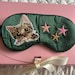 Handmade Silk Eye Mask With Cat Motif . - Etsy