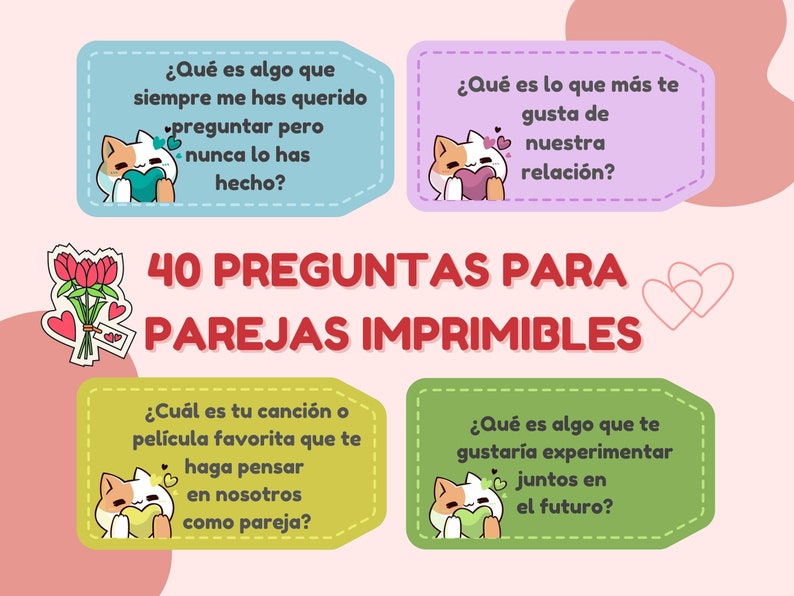 40 Tarjetas de preguntas para parejas, juegos de pareja, Tarjetas para ...