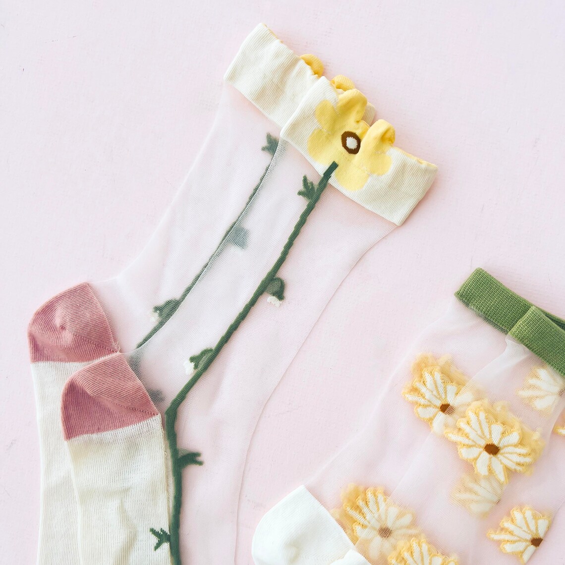 Glass Socks Set 3 Pairs Translucent Socks Breathable Socks Sheer ...