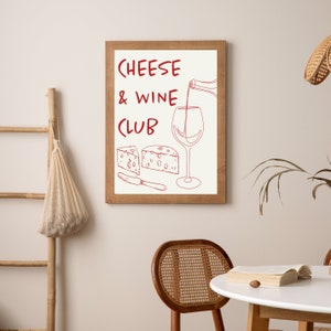 Cheese & Wine Club Digital Print - Etsy