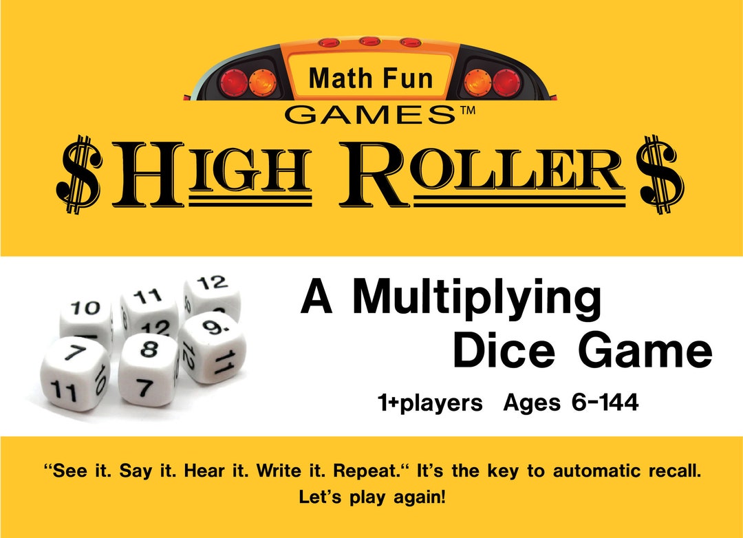 Fun Math Multiplication Dice Game Gift Improves Memory for Kids, Family ...