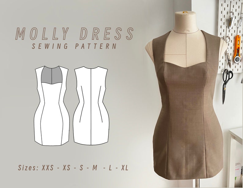 Molly Dress PDF Sewing Pattern With Tutorial Sizes: XS S M L - Etsy