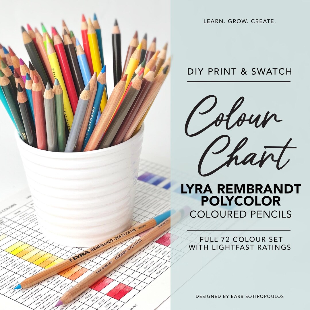 Printable Lyra Rembrandt Polycolor Coloured Pencil Chart - Etsy
