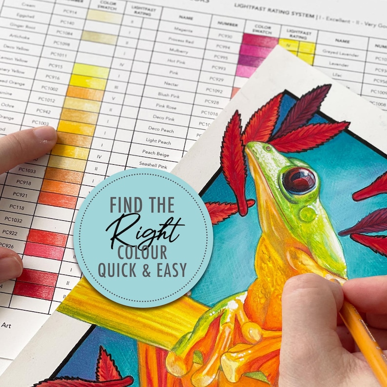 Printable Caran D'ache Pablo Coloured Pencil Chart - Etsy