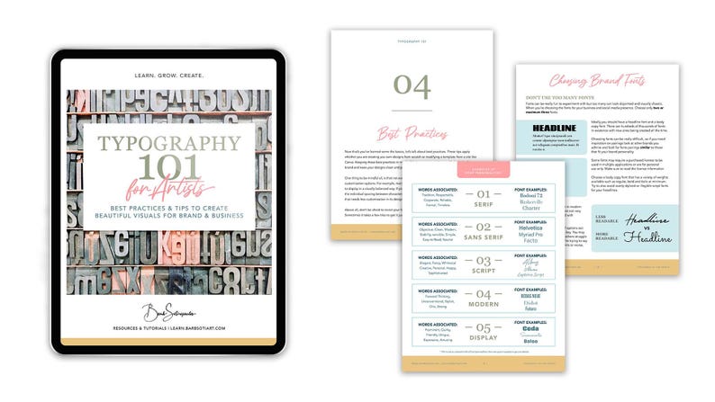 How to Design Type, Understanding Type, Typography 101 for Artists Ebook - Etsy Australia