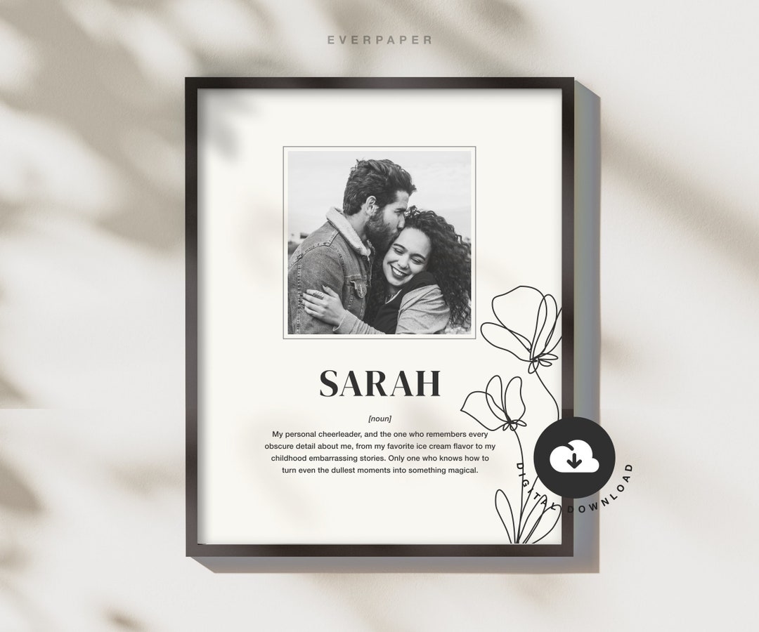 Personalized Girlfriend Definition Print Babe GF Poster, Personalized ...