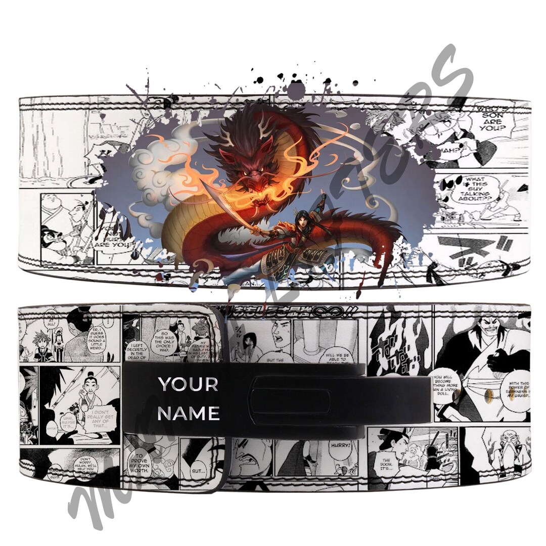 Dragon Lever Lifting Belt Weightlifting, Mulan Anime Belt Powerlifting ...