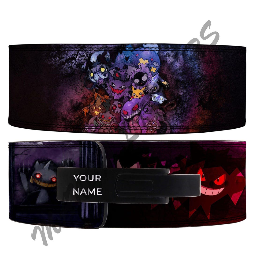 Gengar Pokemon Weightlifting Belt Gengar Custom Lever Belt Powerlifting ...