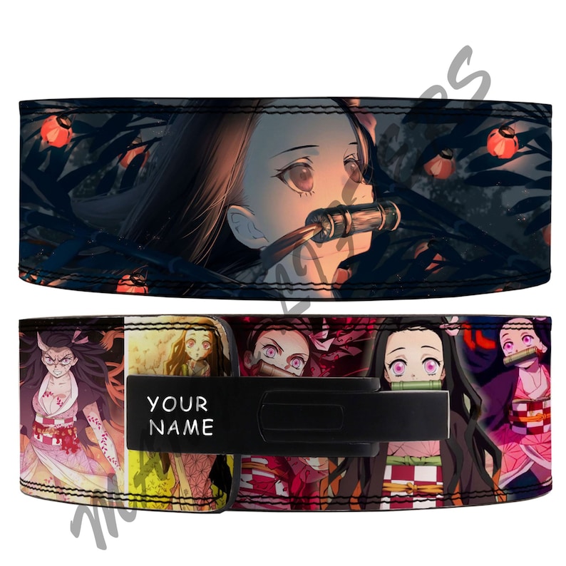 Nezuko Kamado Belt |anime Lever Belt| Powerlifting Custom Lever Belt ...