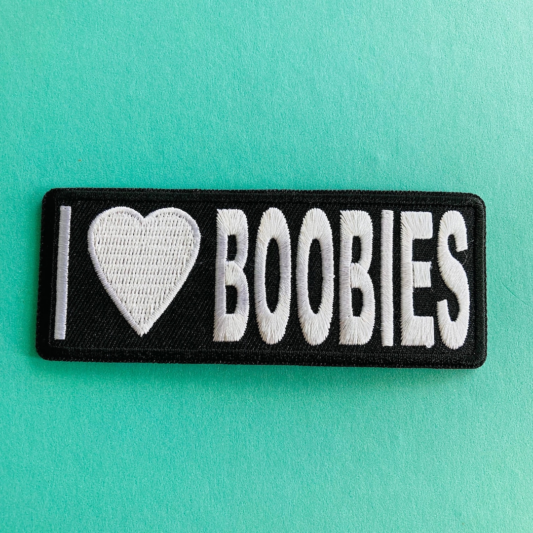 I Love Boobies Patch - Etsy