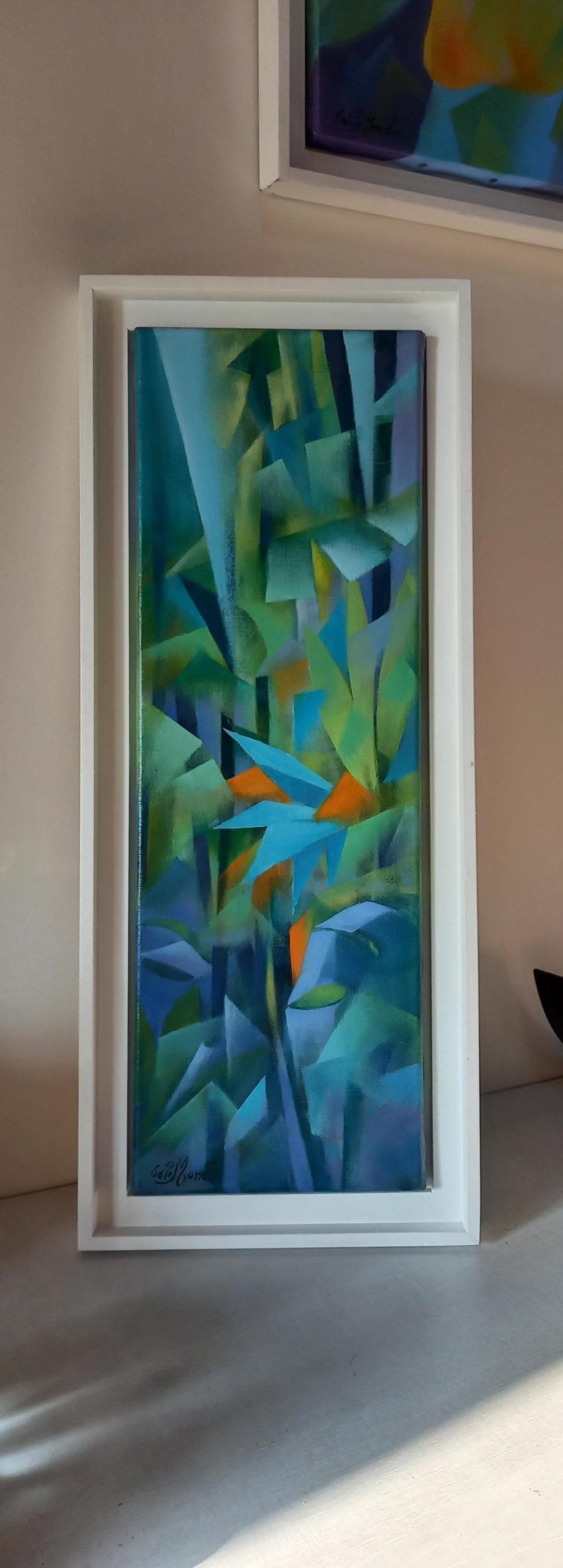 Oil Painting, Cubism, Modern, Colorful, Bright, Tropical Forest, Flower ...