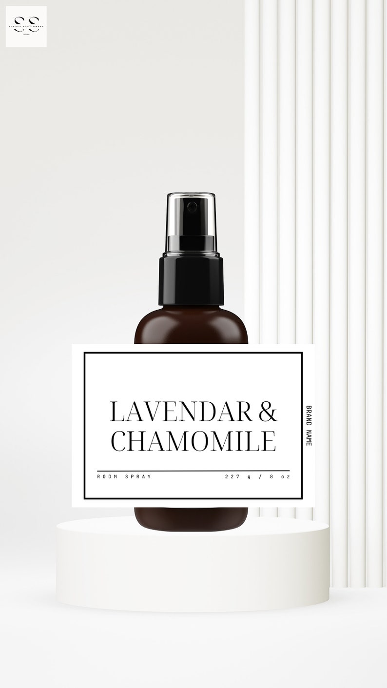 Editable Product Label Template, Room Spray Label Template, DIY Product ...