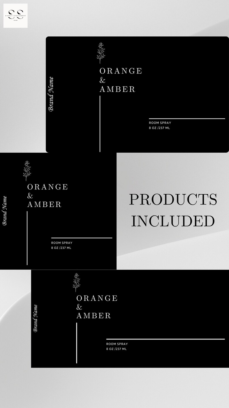 Editable Product Label Template, Room Spray Label Template, DIY Product ...