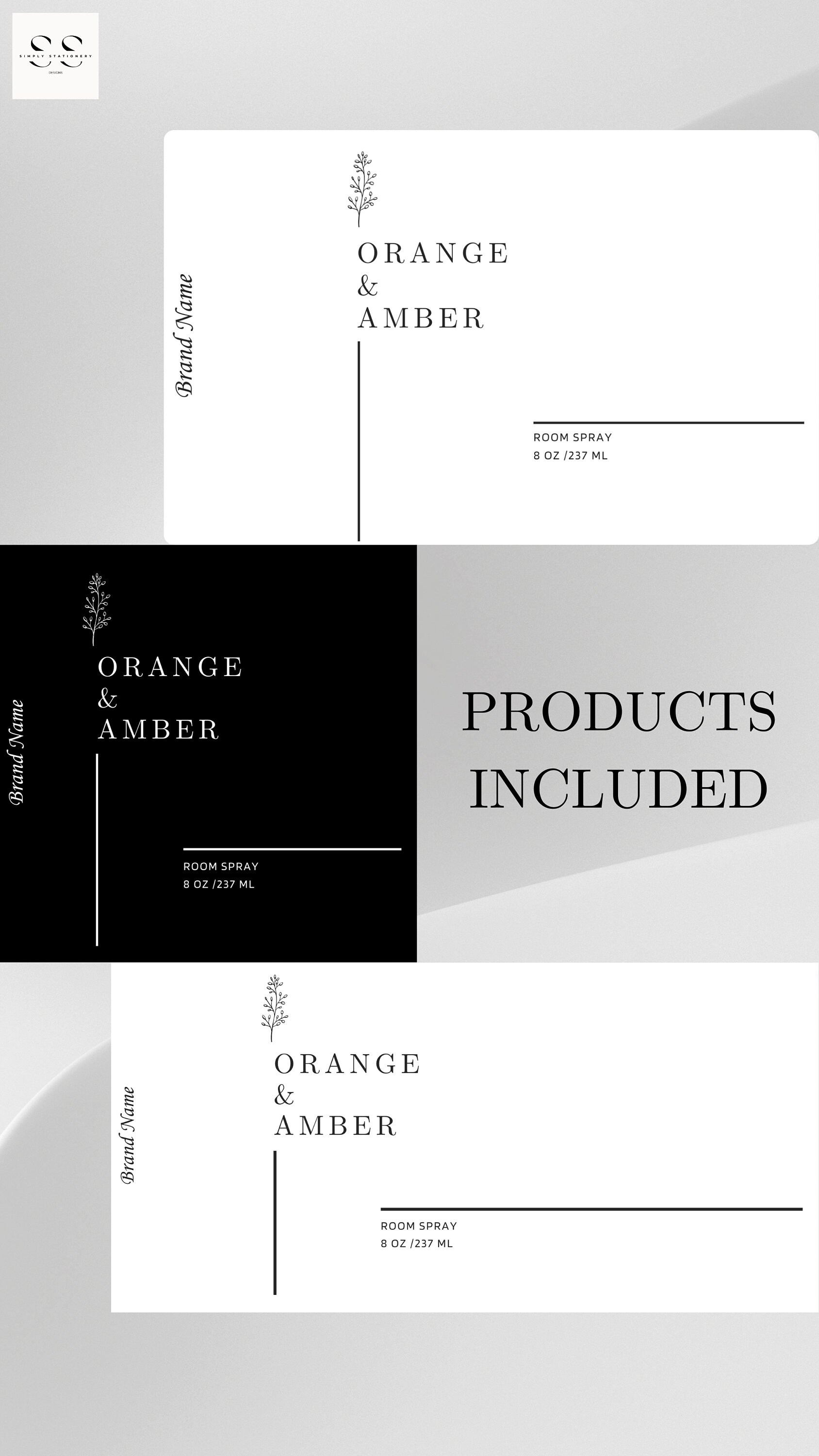 Editable Product Label Template, Room Spray Label Template, DIY Product ...