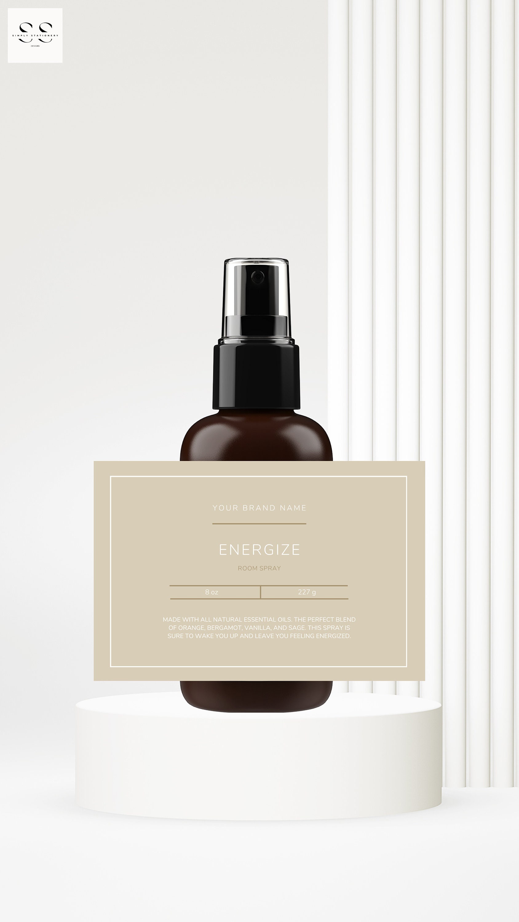 Editable Product Label Template, Room Spray Label Template, DIY Product ...