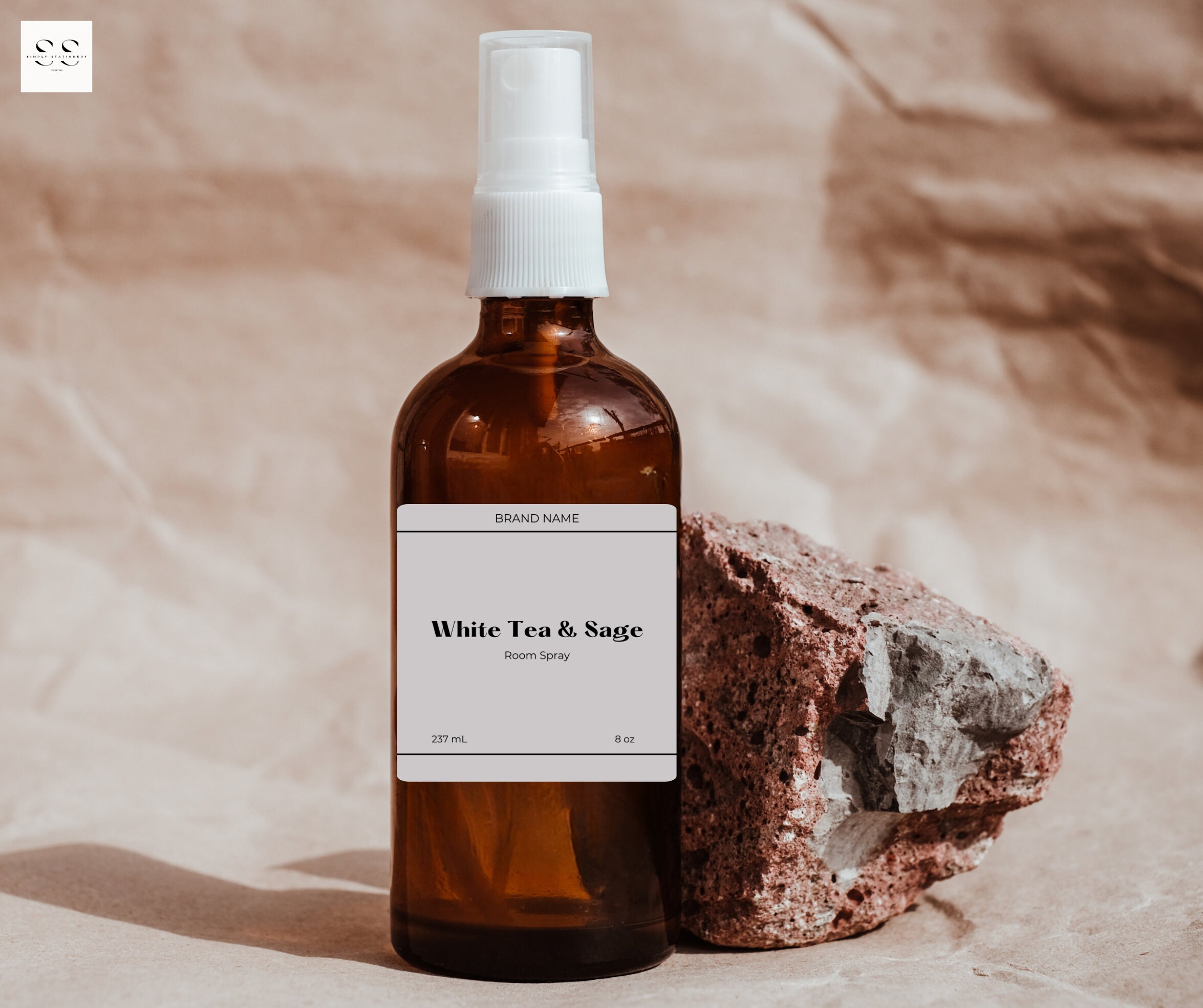 Editable Product Label Template, Room Spray Label Template, DIY Product ...