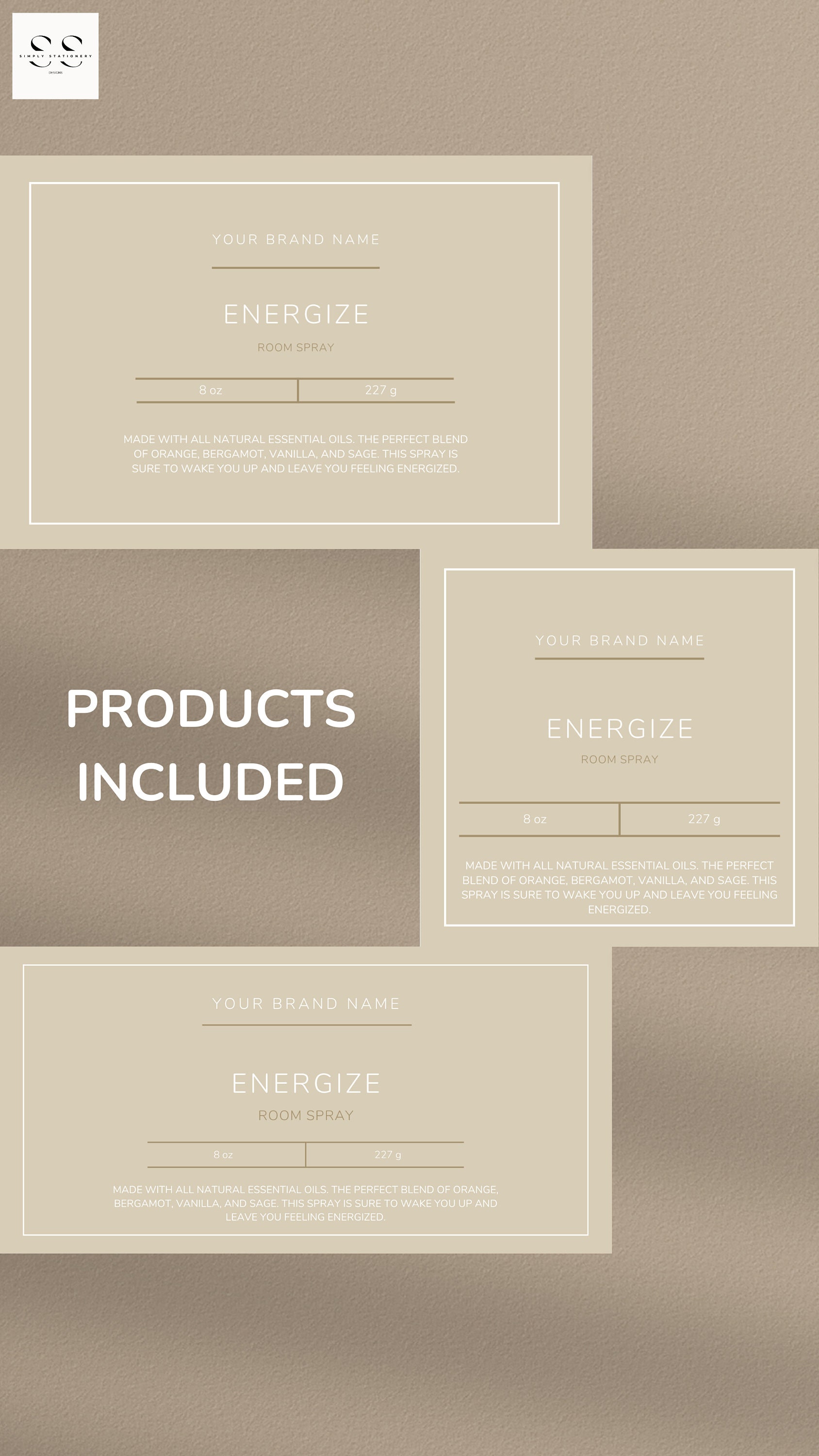 Editable Product Label Template, Room Spray Label Template, DIY Product ...