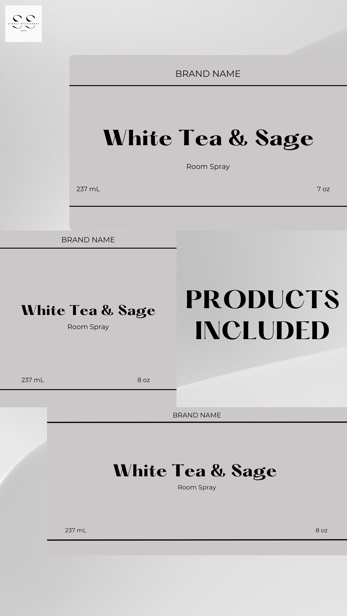 Editable Product Label Template, Room Spray Label Template, DIY Product ...