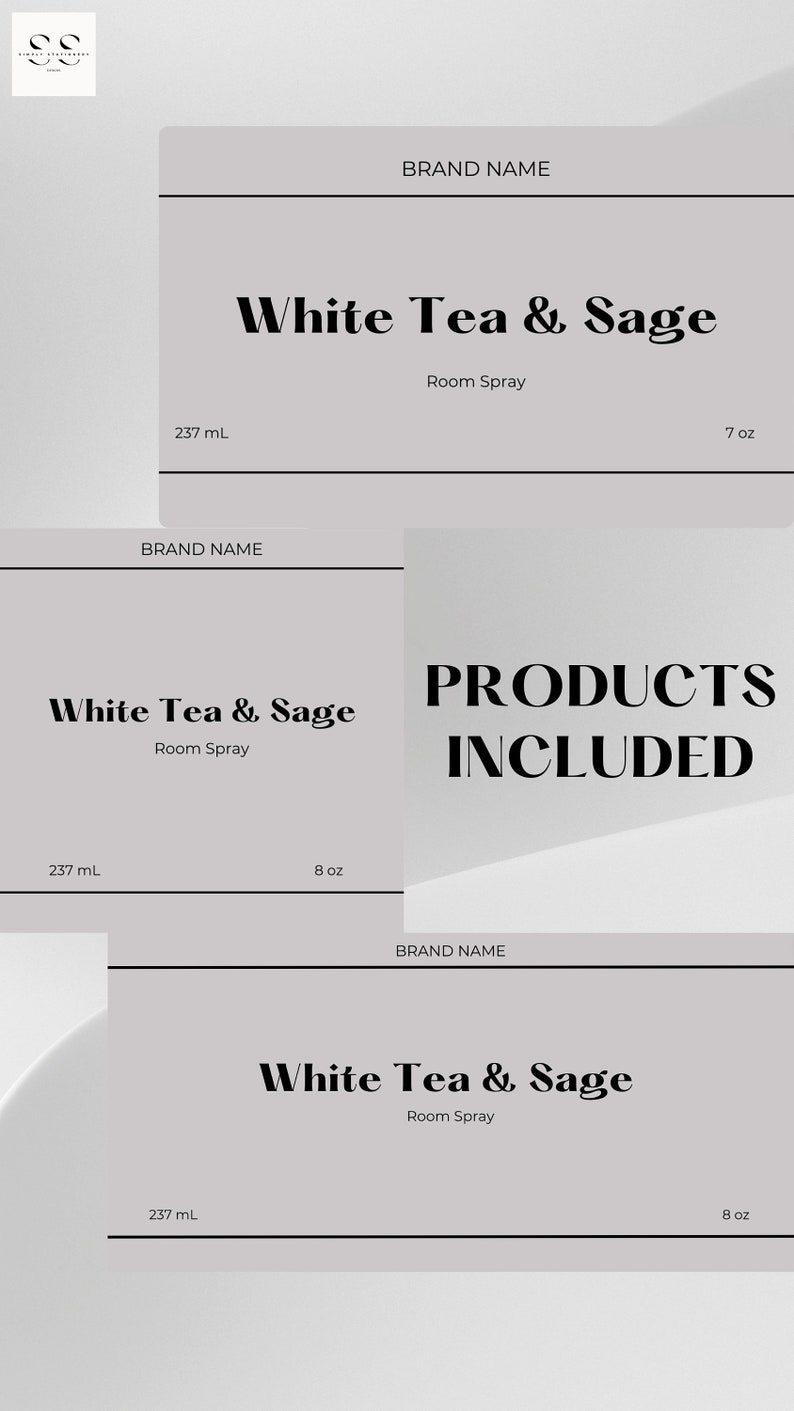 Editable Product Label Template, Room Spray Label Template, DIY Product ...