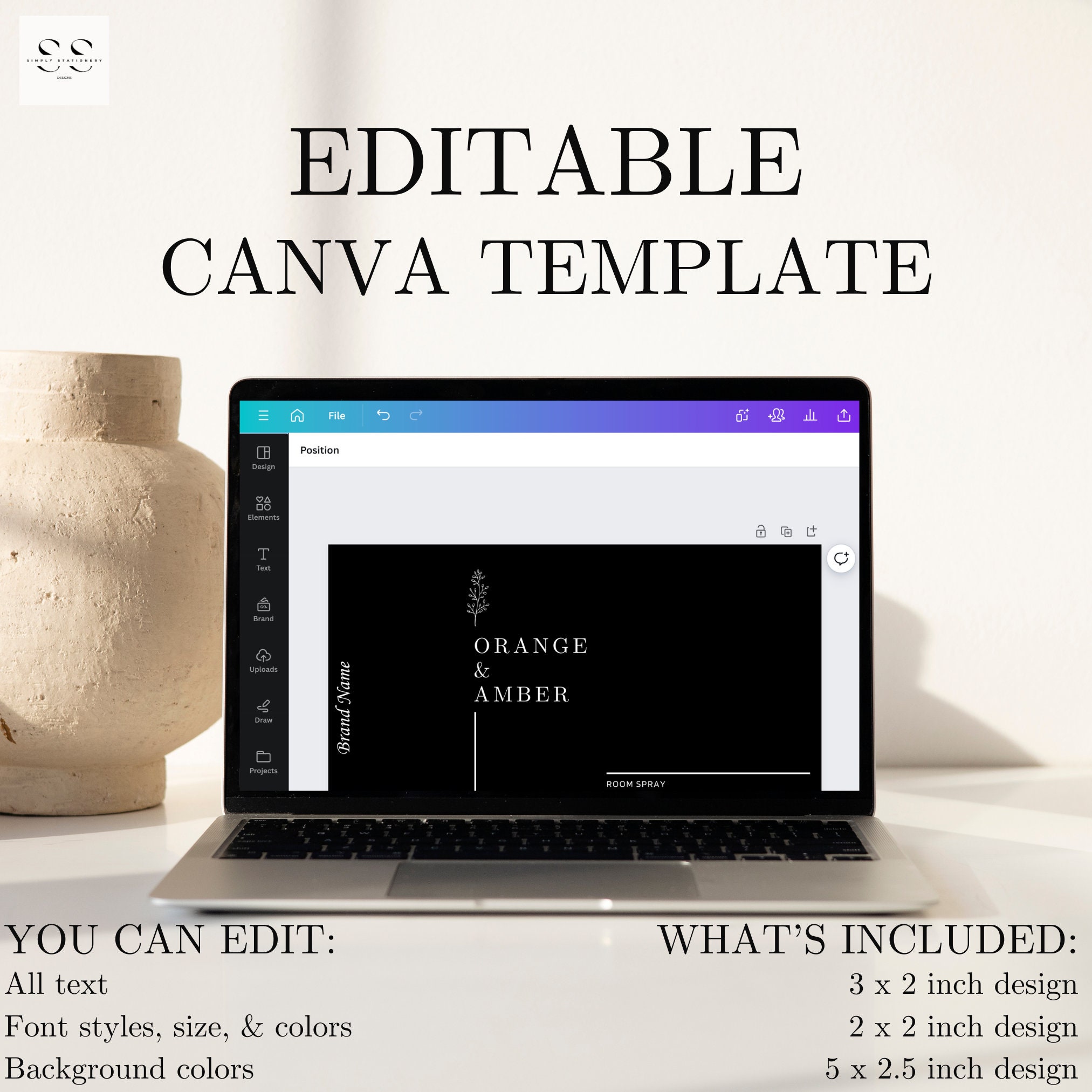 Editable Product Label Template, Room Spray Label Template, DIY Product ...