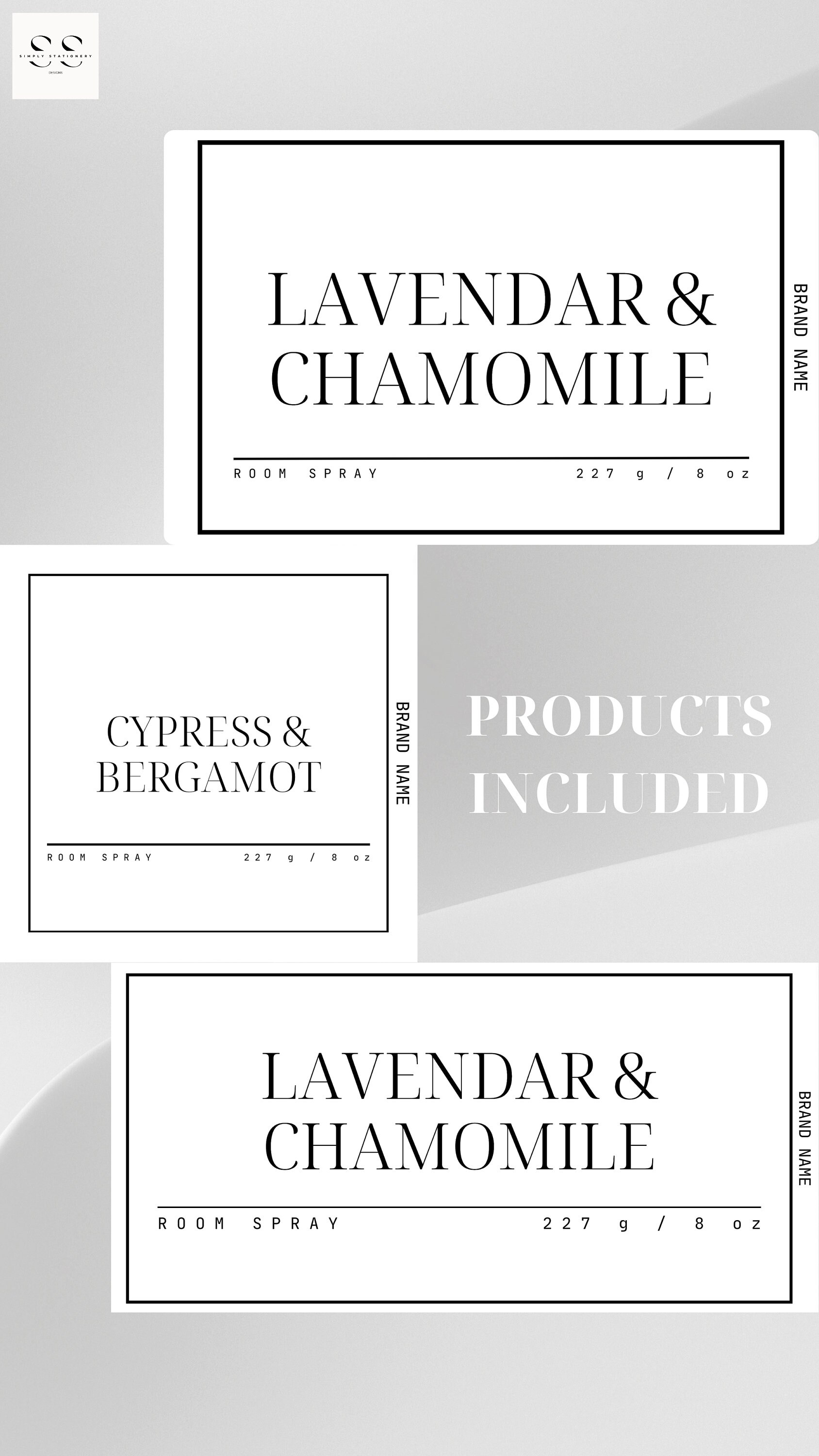 Editable Product Label Template, Room Spray Label Template, DIY Product ...