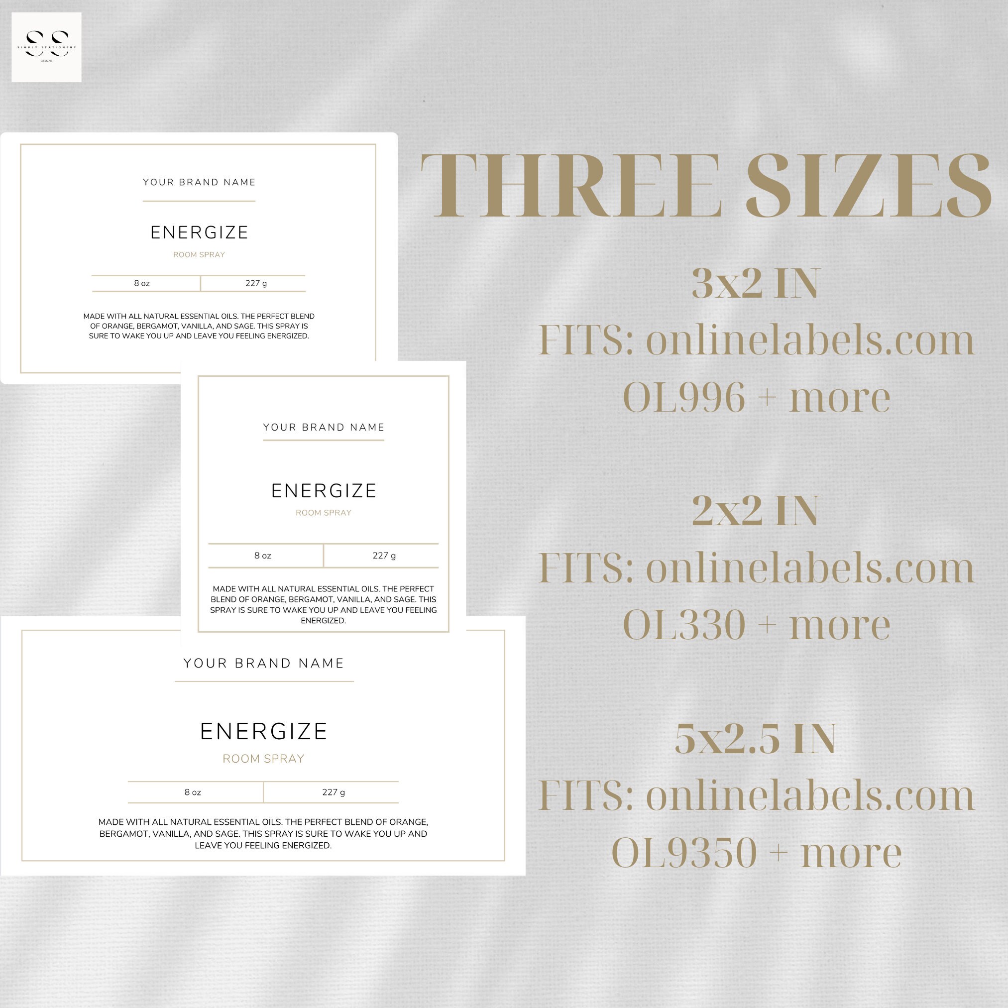 Editable Product Label Template, Room Spray Label Template, DIY Product ...